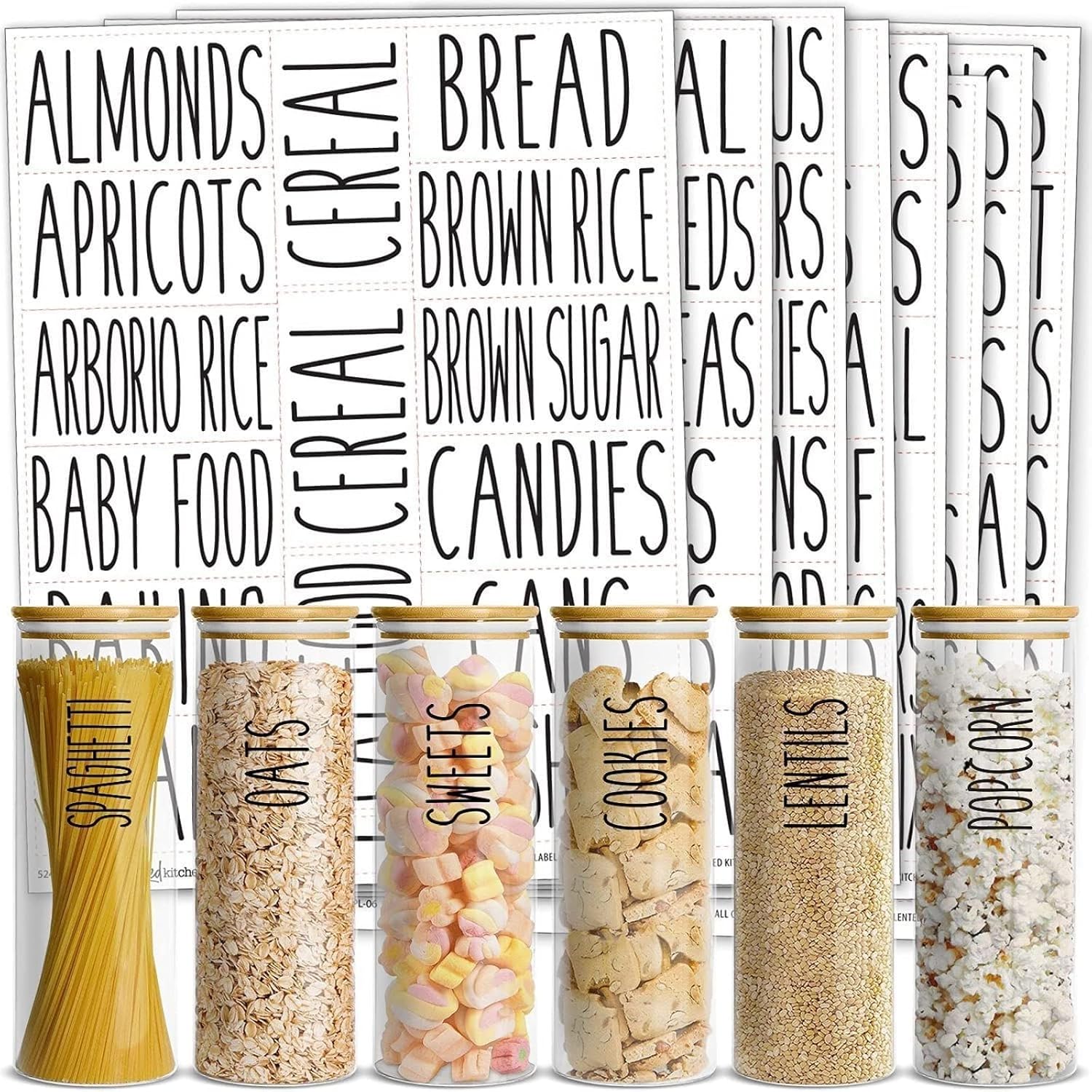 Talented Kitchen 136 Kitchen Sticker Labels for Food Containers - Vari ...