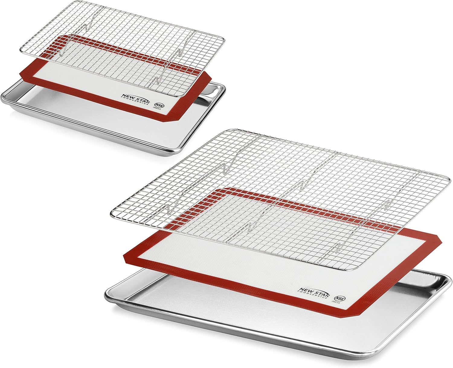 New Star Foodservice 1028751 Commercial-Grade Bun Pan/Baking Sheet, Ba ...